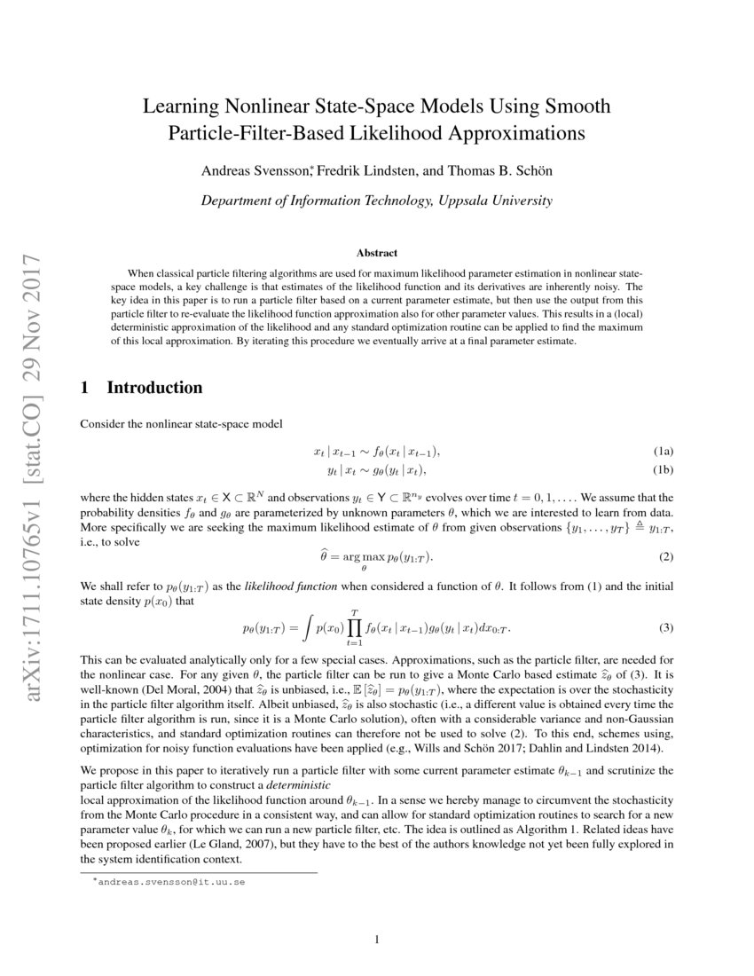 Learning Nonlinear State Space Models Using Smooth Particle Filter