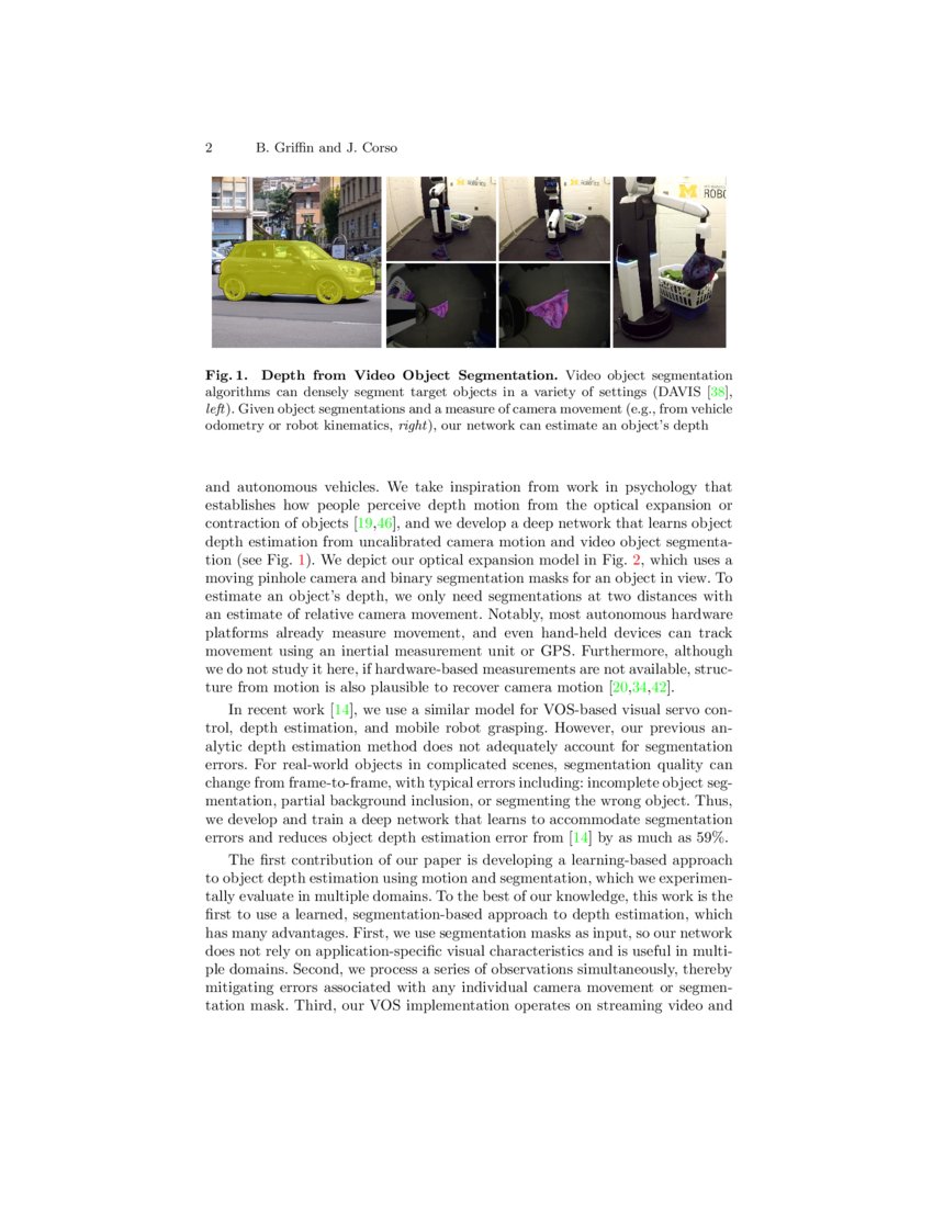 Learning Object Depth from Camera Motion and Video Object Segmentation ...