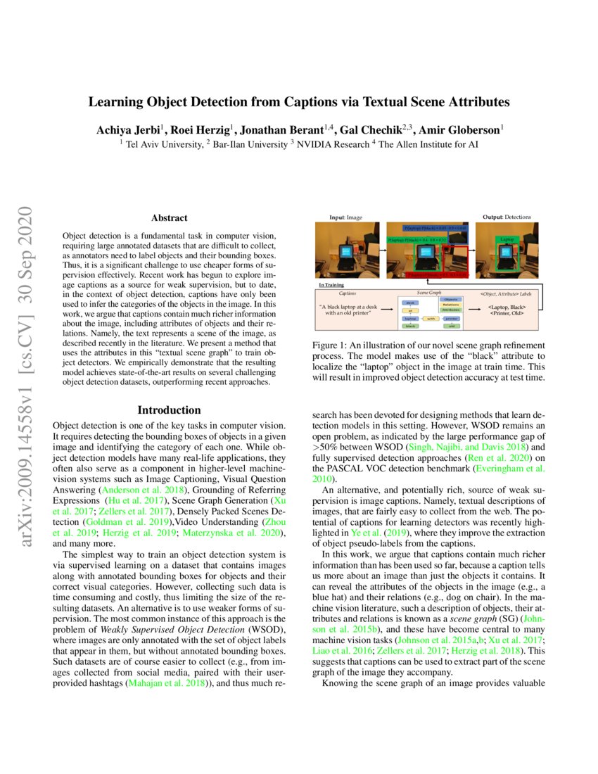 Learning Object Detection from Captions via Textual Scene Attributes ...