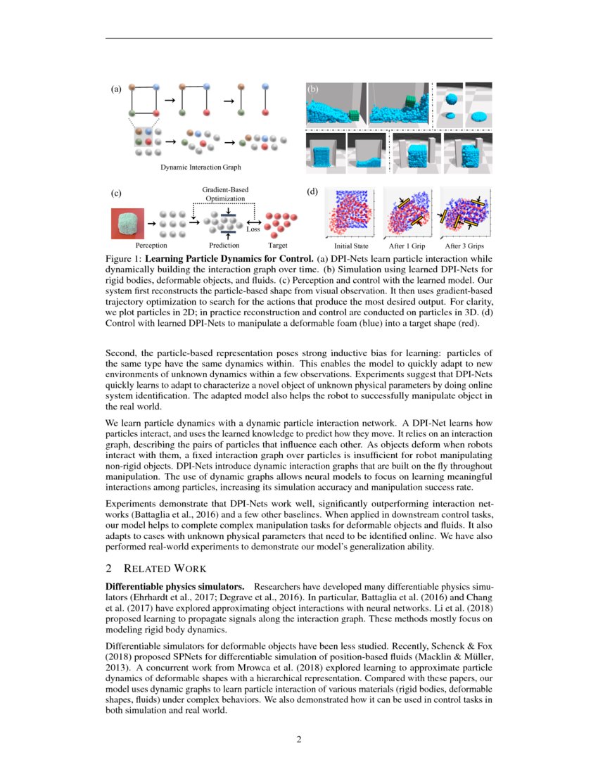 Learning Particle Dynamics For Manipulating Rigid Bodies Deformable