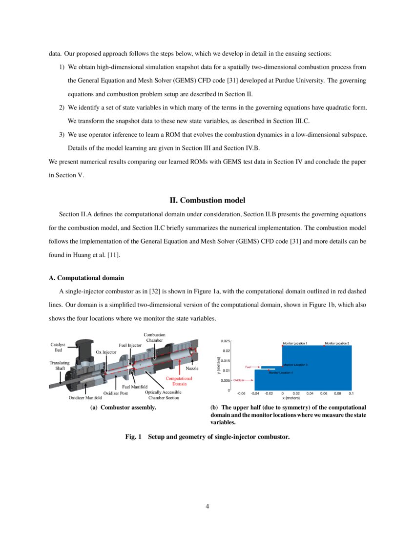 Learning physics-based reduced-order models for a single-injector ...