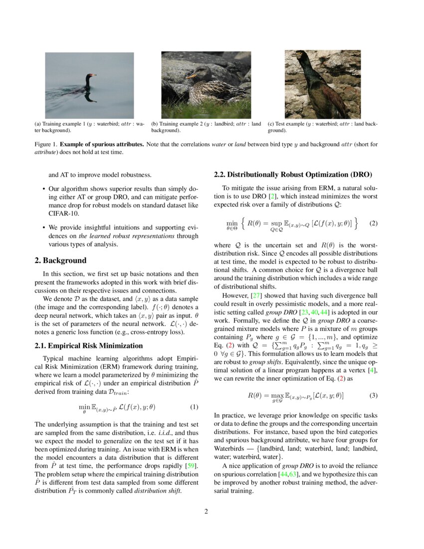 Learning Representations Robust to Group Shifts and Adversarial Examples | DeepAI