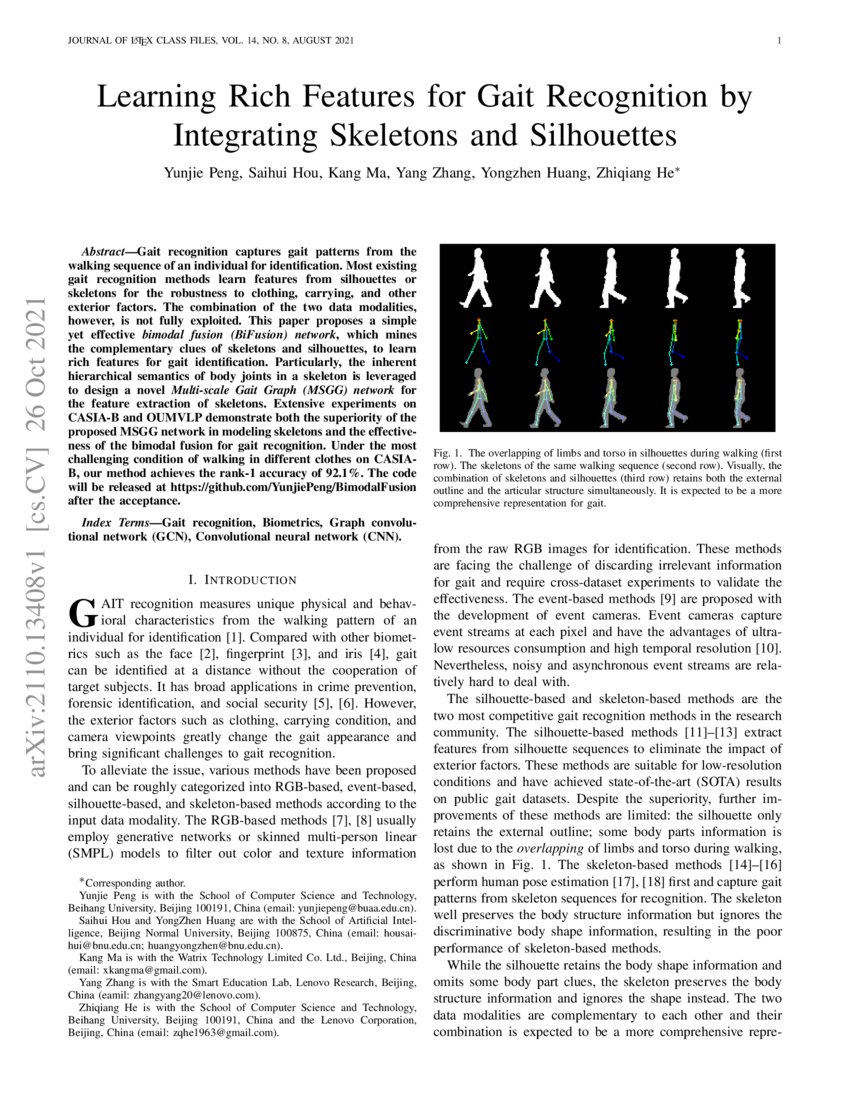 Learning Rich Features for Gait Recognition by Integrating Skeletons ...