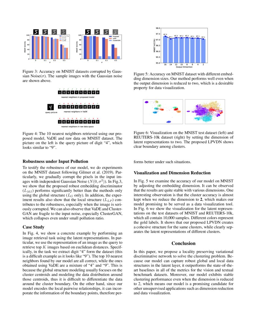 Learning Robust Representation For Clustering Through Locality Preserving Variational