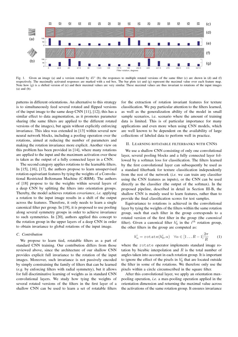Learning Rotation Invariant Convolutional Filters For Texture Classification Deepai