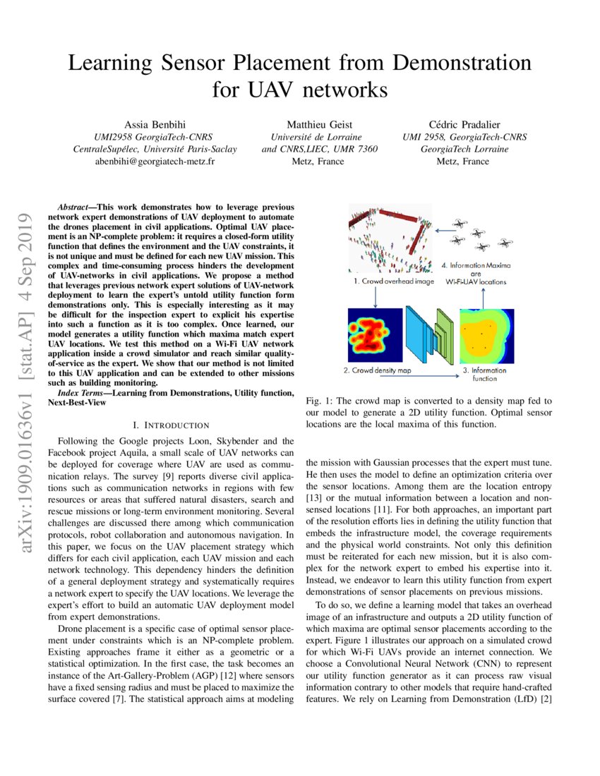 Learning Sensor Placement from Demonstration for UAV networks | DeepAI