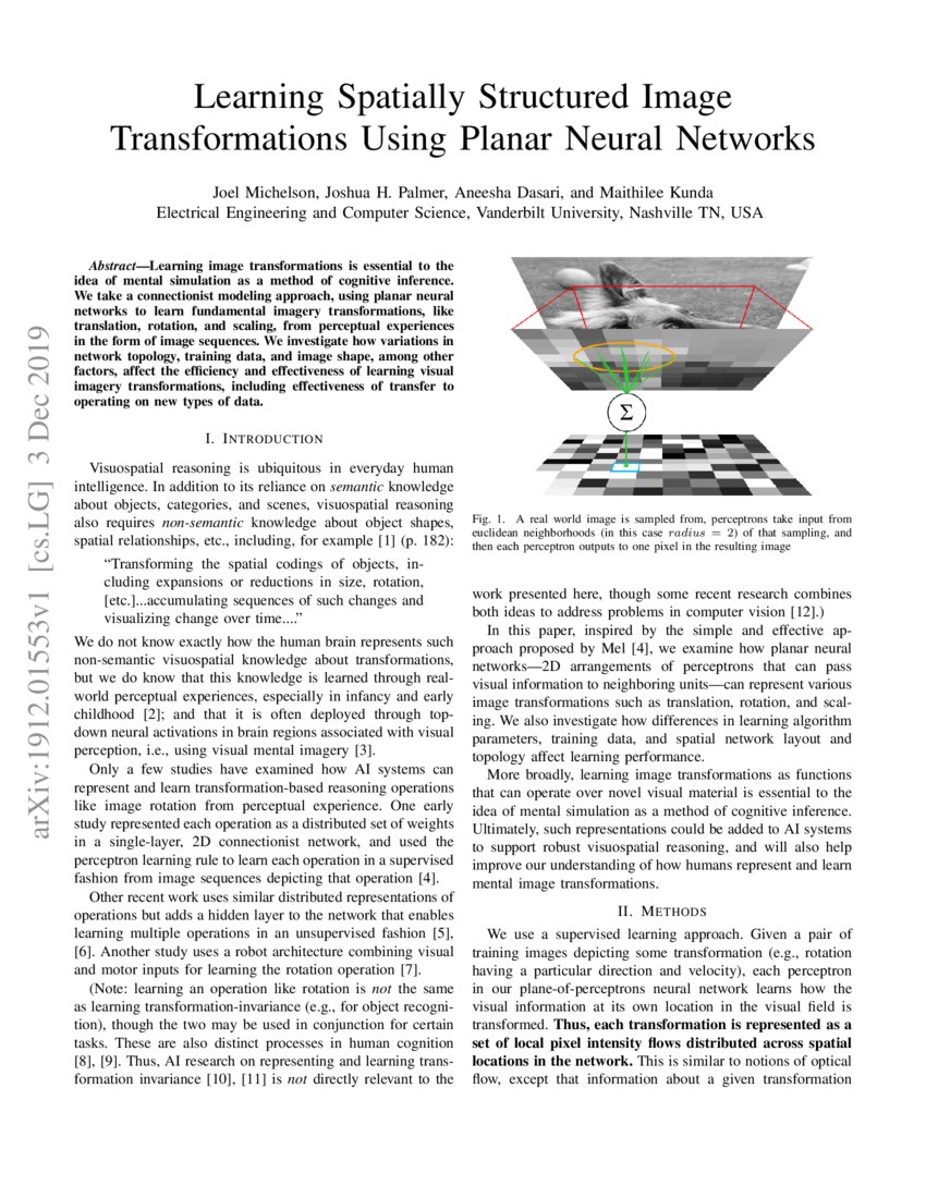 Learning Spatially Structured Image Transformations Using Planar Neural 8969
