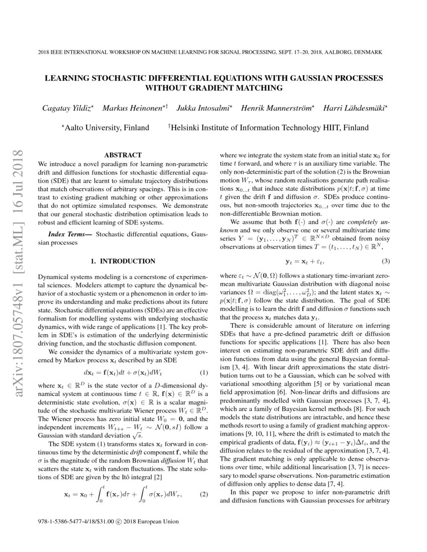 Learning Stochastic Differential Equations With Gaussian Processes Without Gradient Matching