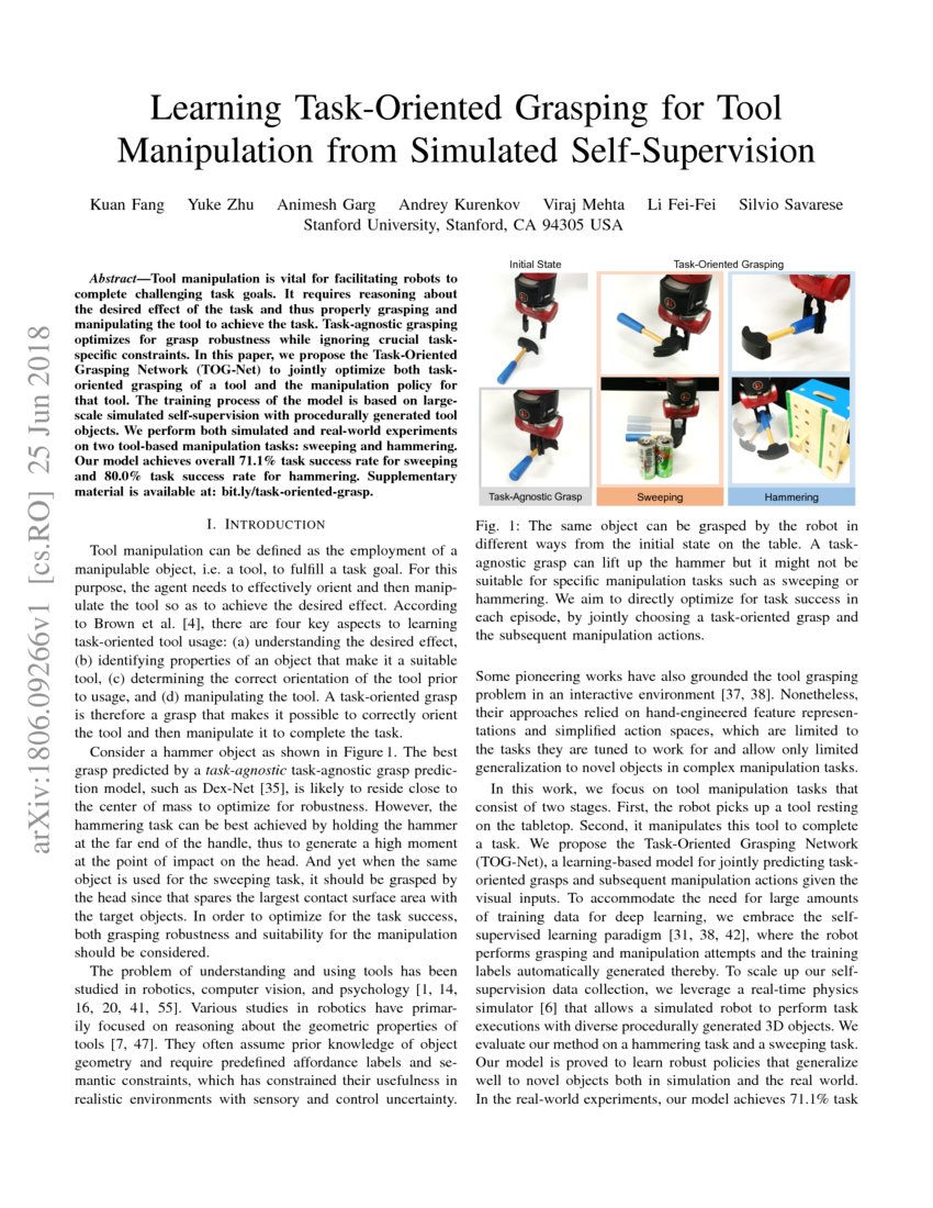 Learning Task-Oriented Grasping for Tool Manipulation from Simulated ... Learning Task-Oriented Grasping for Tool Manipulation from Simulated ...