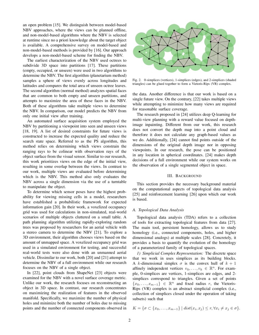 Learning the Next Best View for 3D Point Clouds via Topological Features | DeepAI