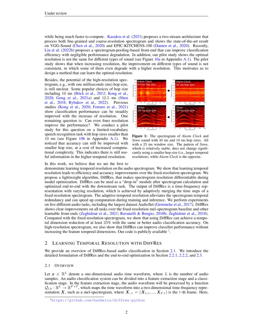 Learning The Spectrogram Temporal Resolution For Audio Classification