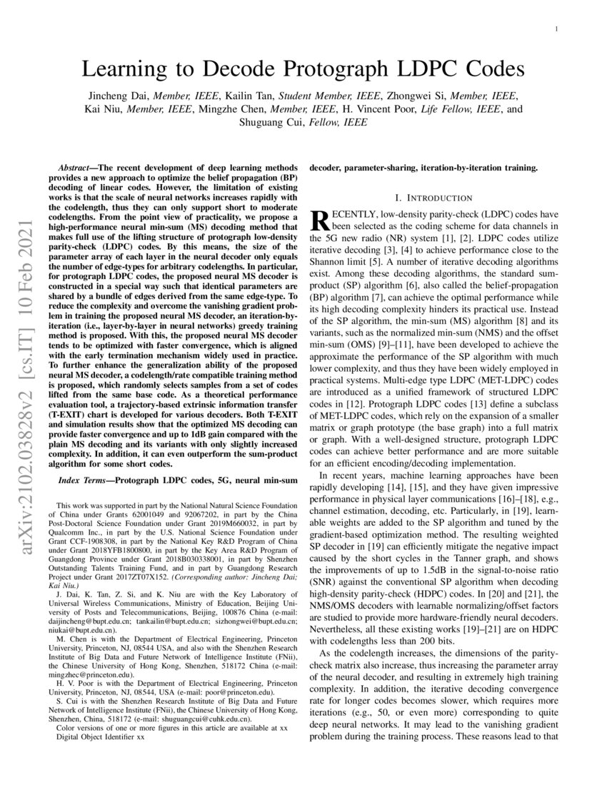 Learning to Decode Protograph LDPC Codes | DeepAI