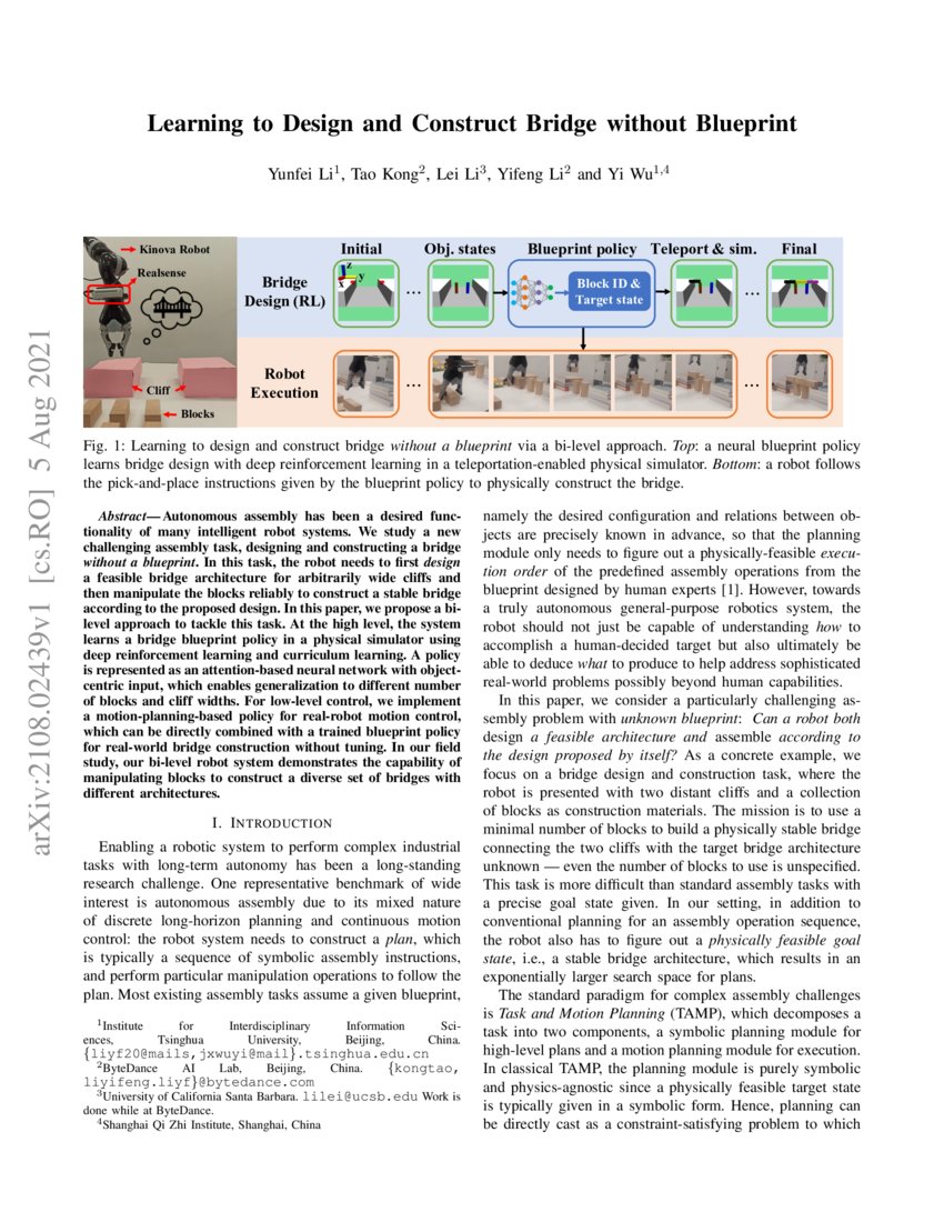Learning to Design and Construct Bridge without Blueprint | DeepAI