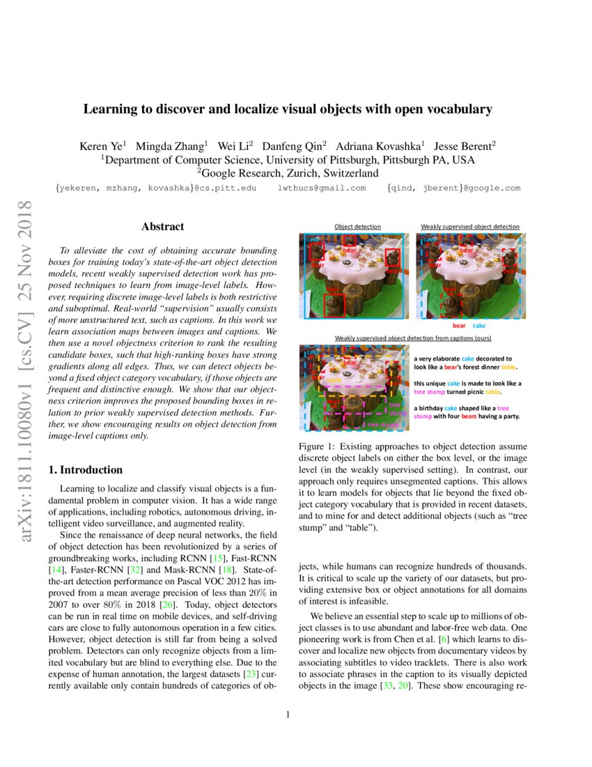 Learning To Discover And Localize Visual Objects With Open Vocabulary Deepai