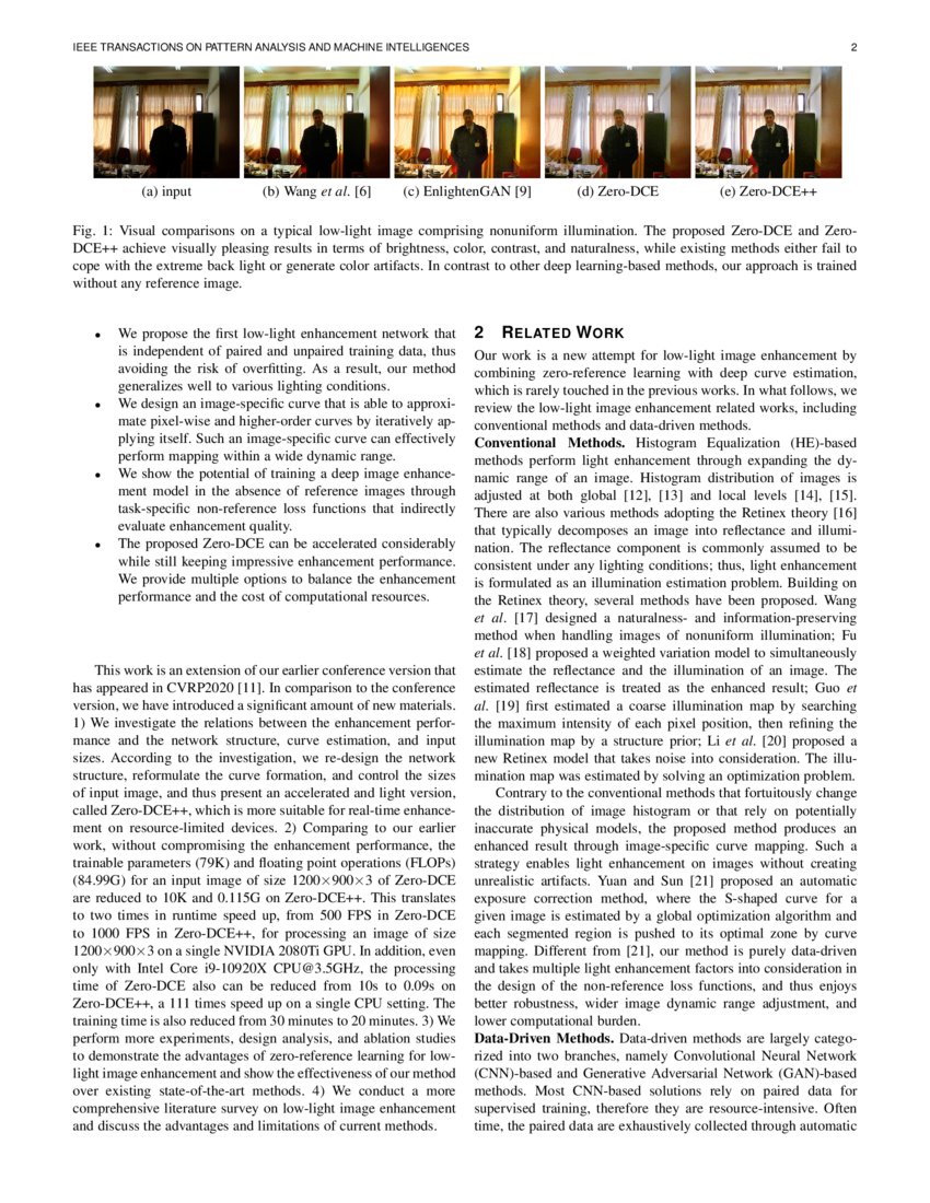 Learning to Enhance Low-Light Image via Zero-Reference Deep Curve Estimation | DeepAI