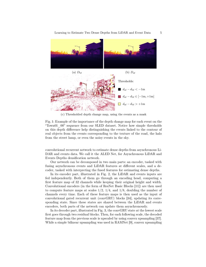 Learning To Estimate Two Dense Depths From Lidar And Event Data Deepai 