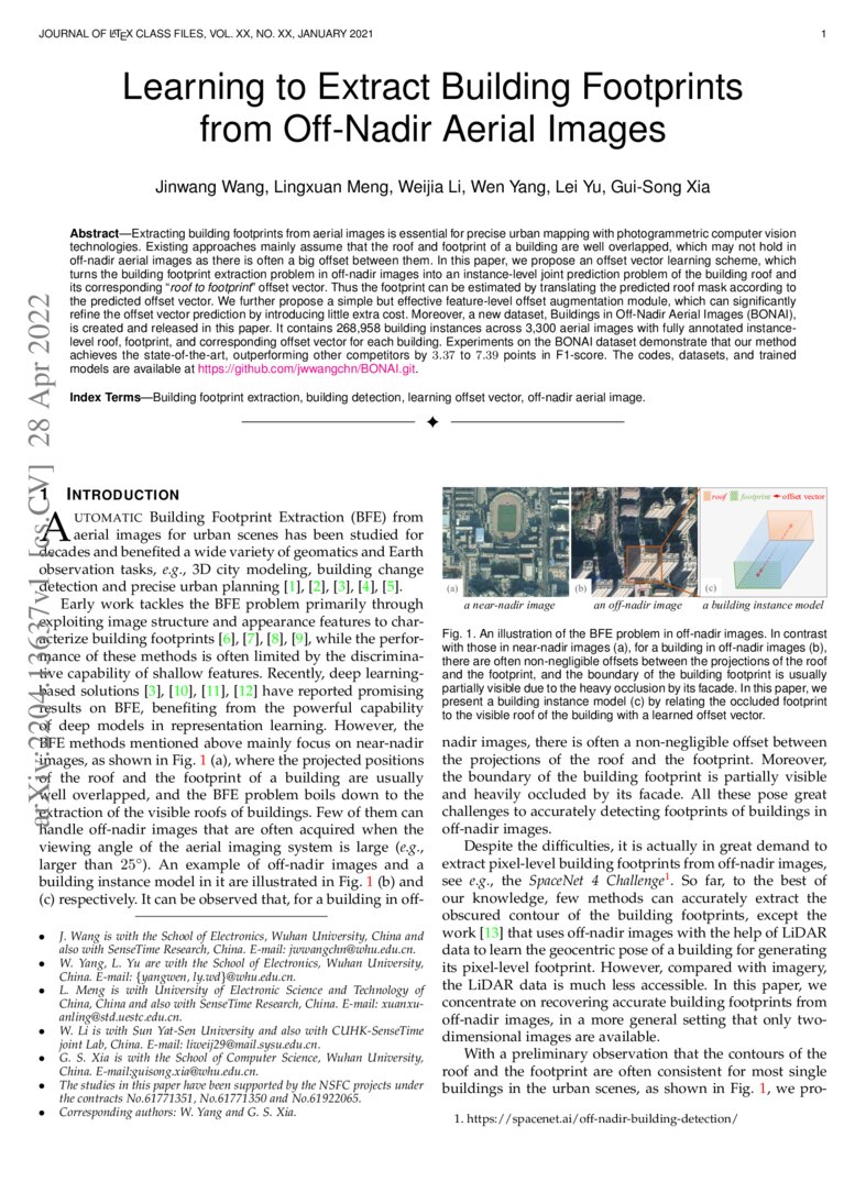 Learning to Extract Building Footprints from Off-Nadir Aerial Images | DeepAI