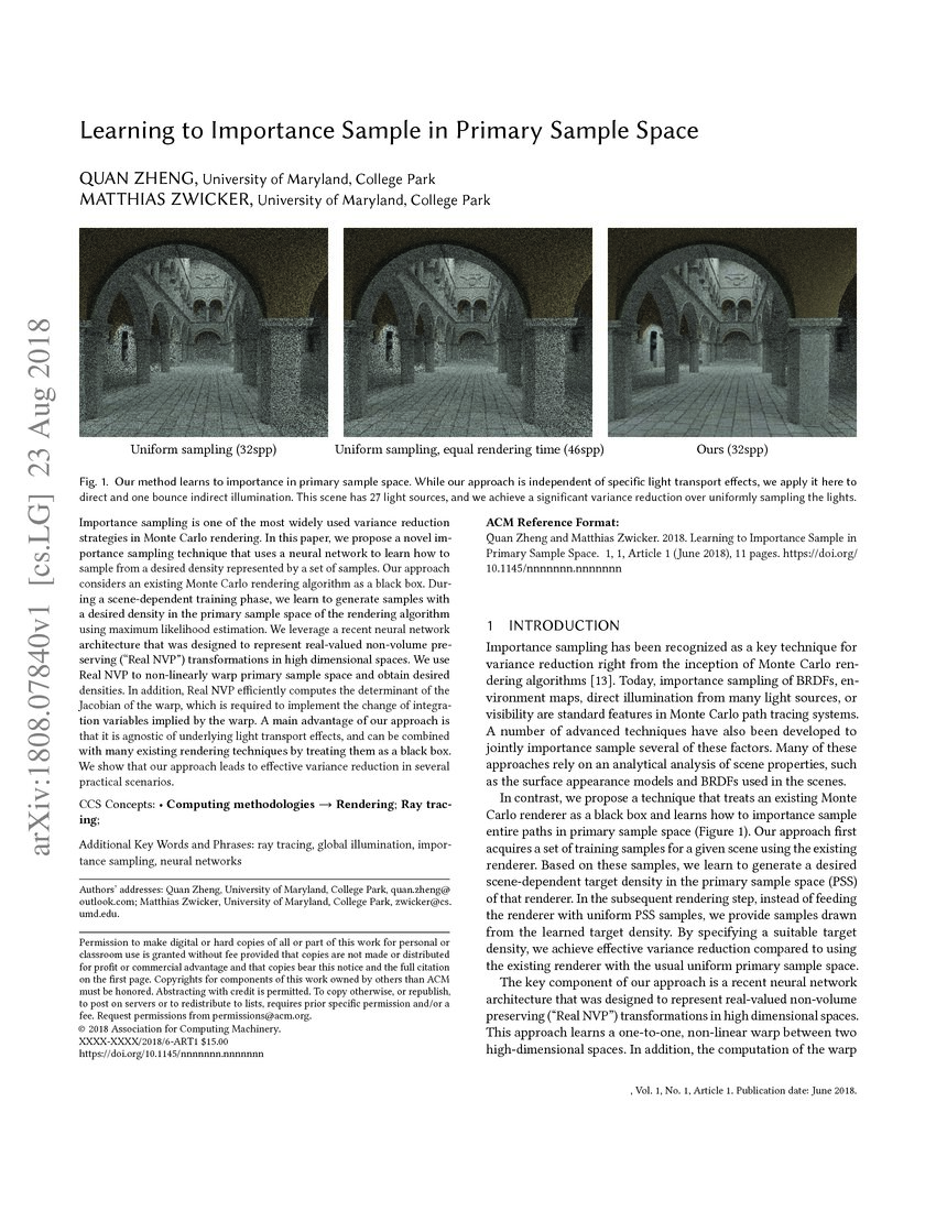Learning to Importance Sample in Primary Sample Space | DeepAI