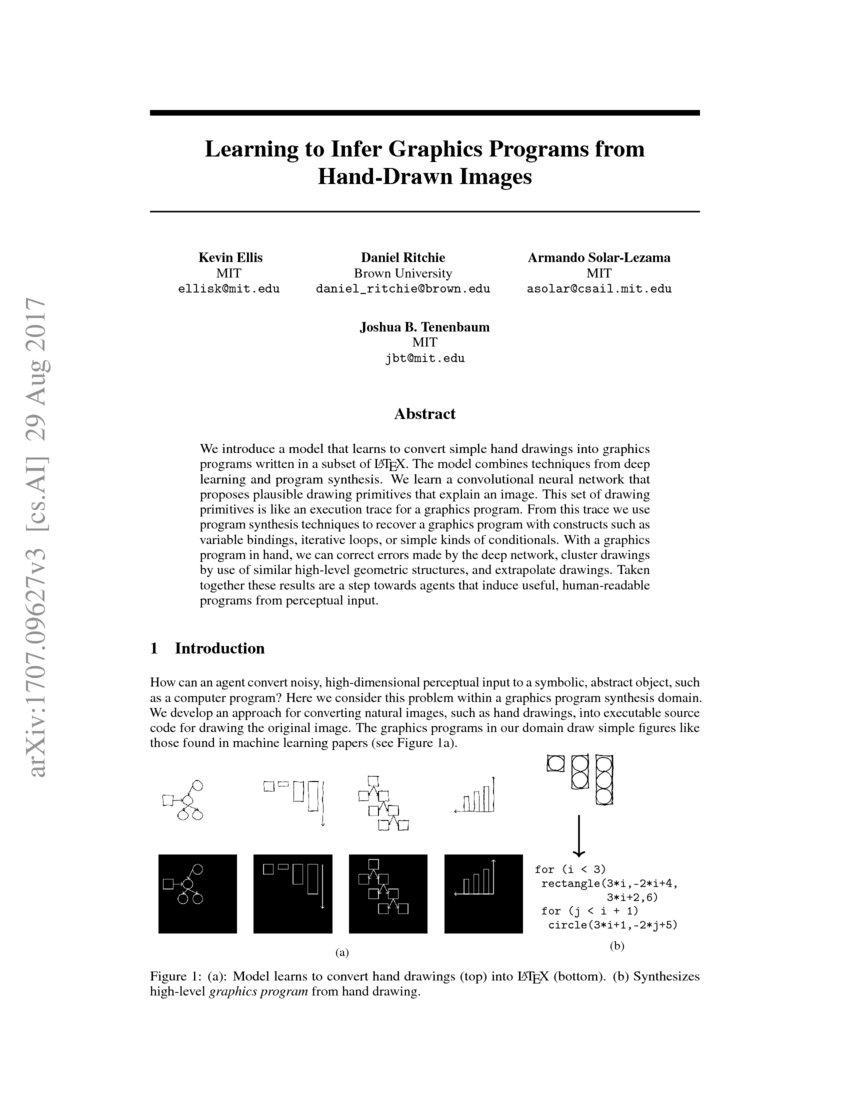 Learning to Infer Graphics Programs from Hand-Drawn Images | DeepAI