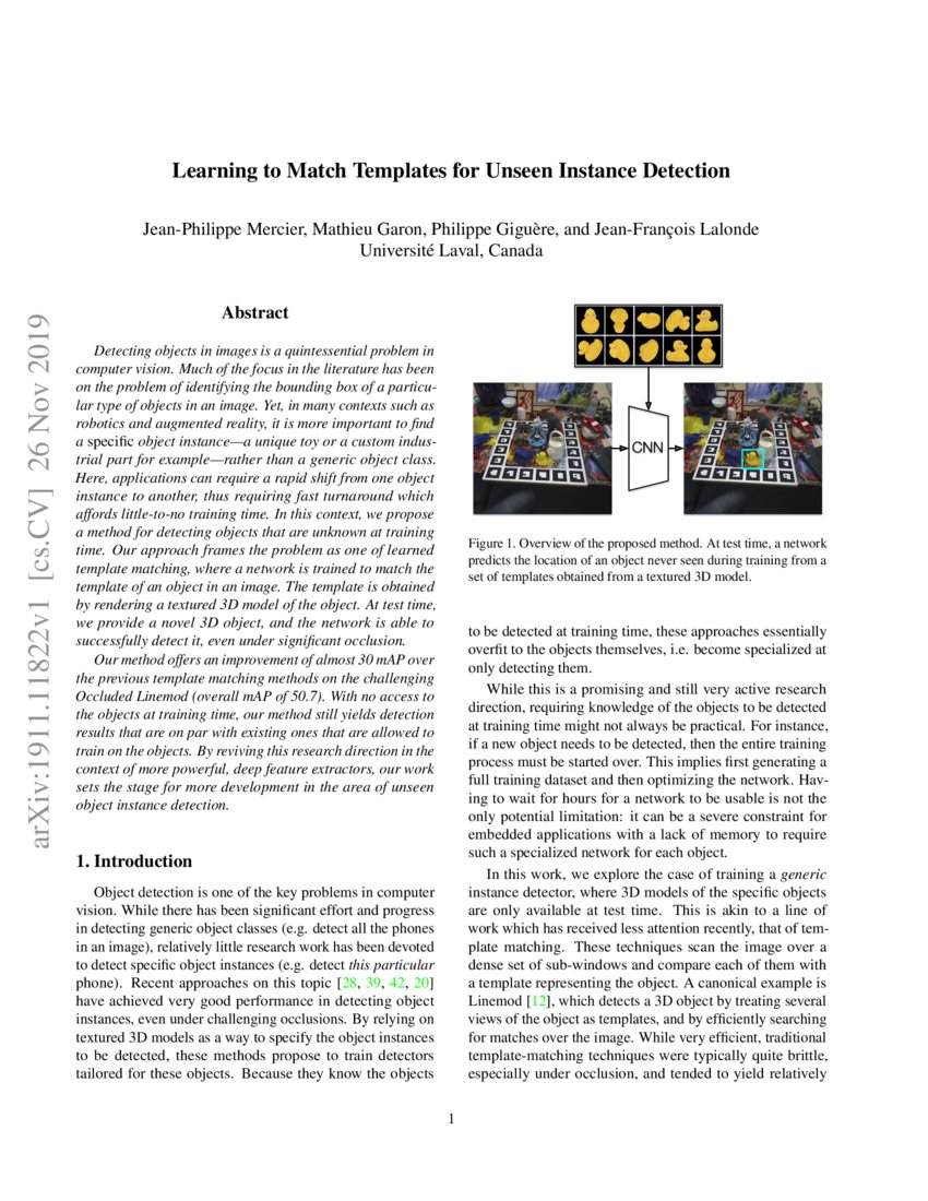 Learning to Match Templates for Unseen Instance Detection | DeepAI