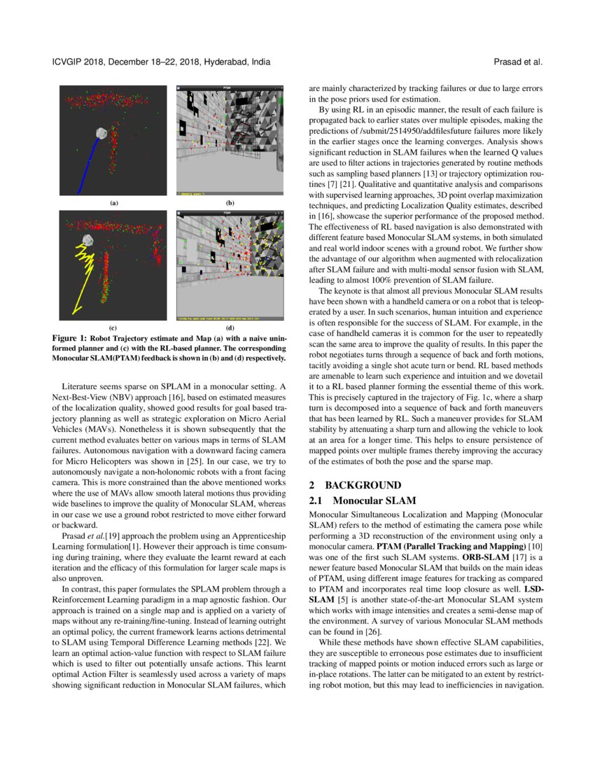Learning to Prevent Monocular SLAM Failure using Reinforcement Learning ...