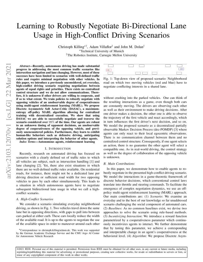 Learning to Robustly Negotiate Bi-Directional Lane Usage in High ...