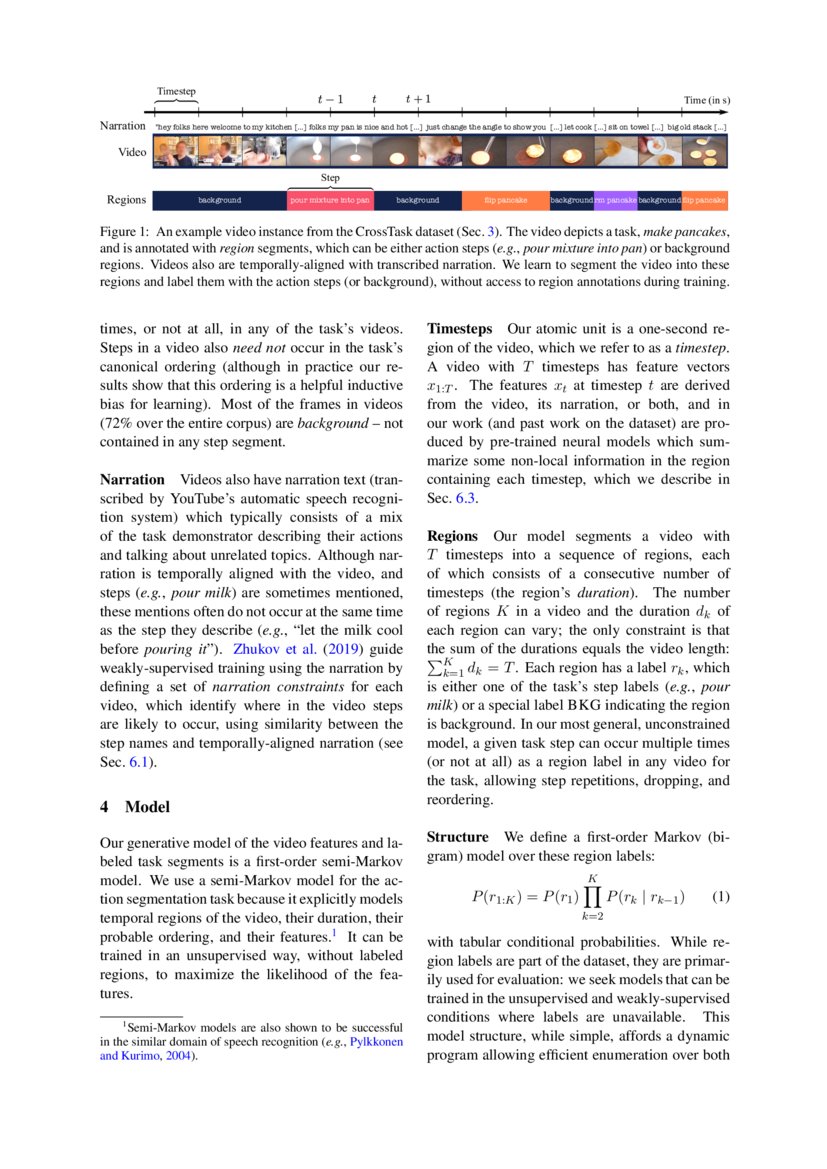 Learning to Segment Actions from Observation and Narration | DeepAI