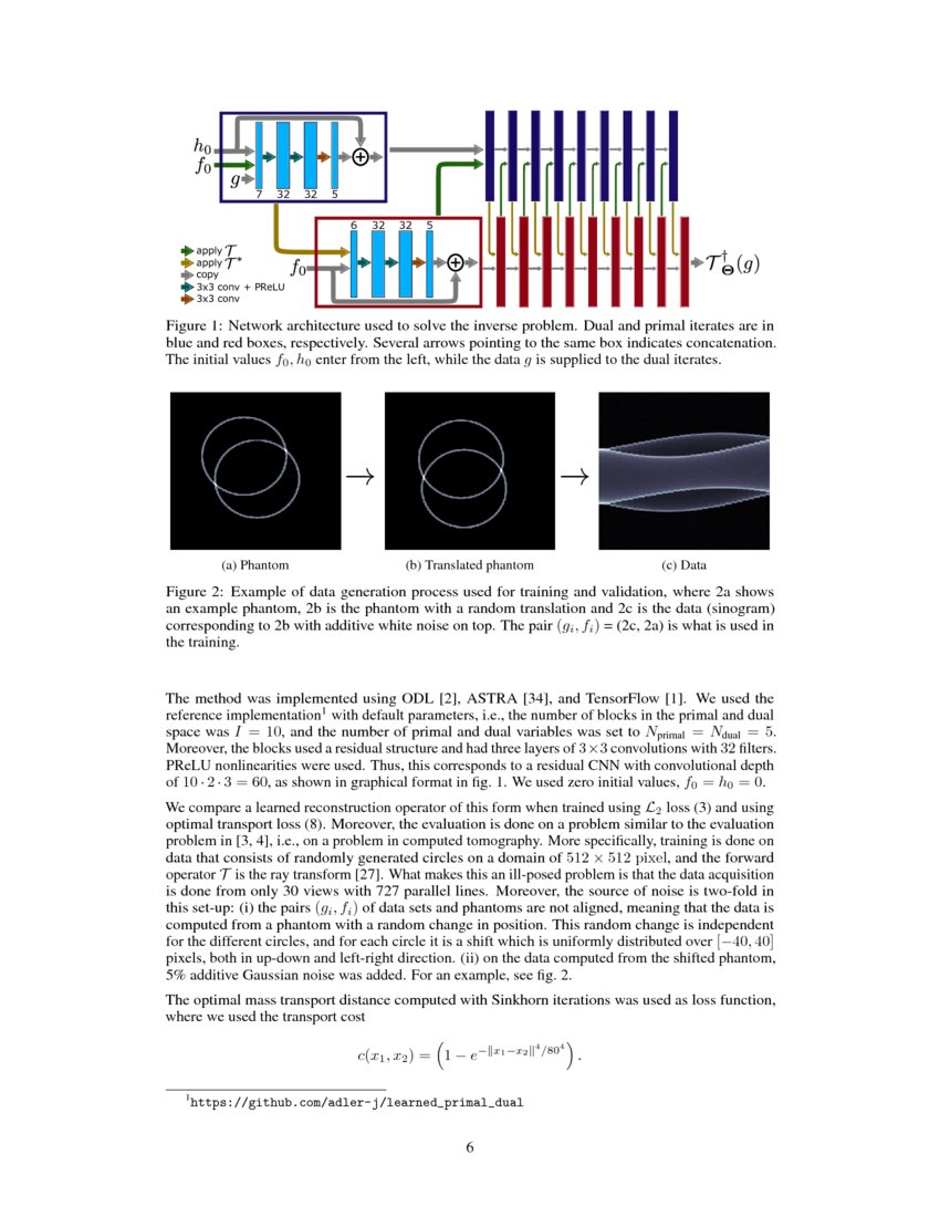Learning to solve inverse problems using Wasserstein loss | DeepAI