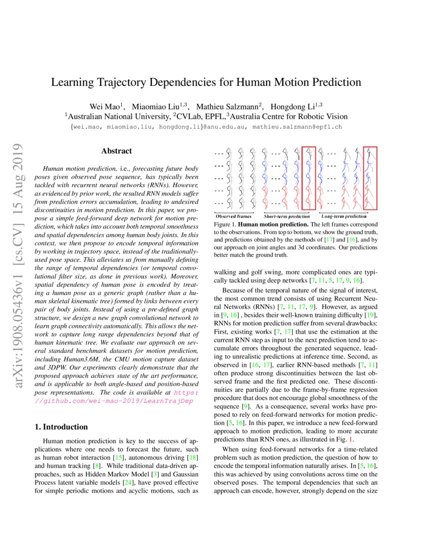 Learning Trajectory Dependencies for Human Motion Prediction | DeepAI