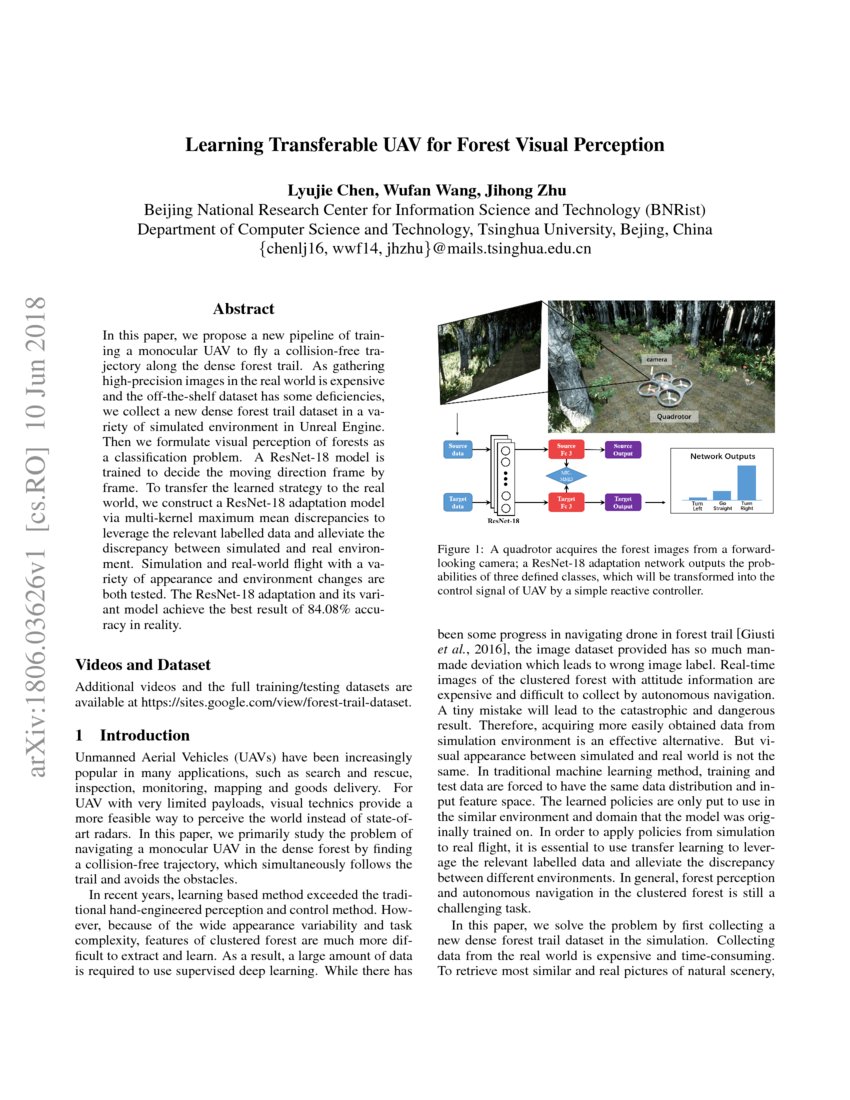 Learning Transferable UAV for Forest Visual Perception | DeepAI