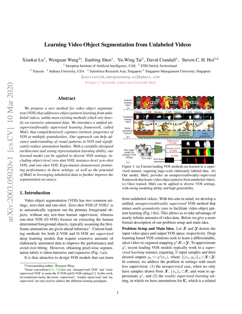 Learning Video Object Segmentation from Unlabeled Videos | DeepAI