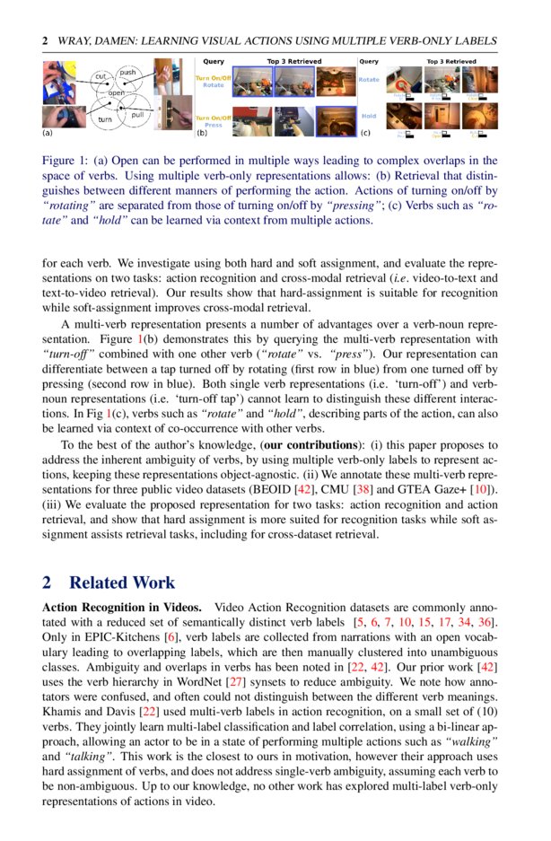 Learning Visual Actions Using Multiple Verb-Only Labels | DeepAI