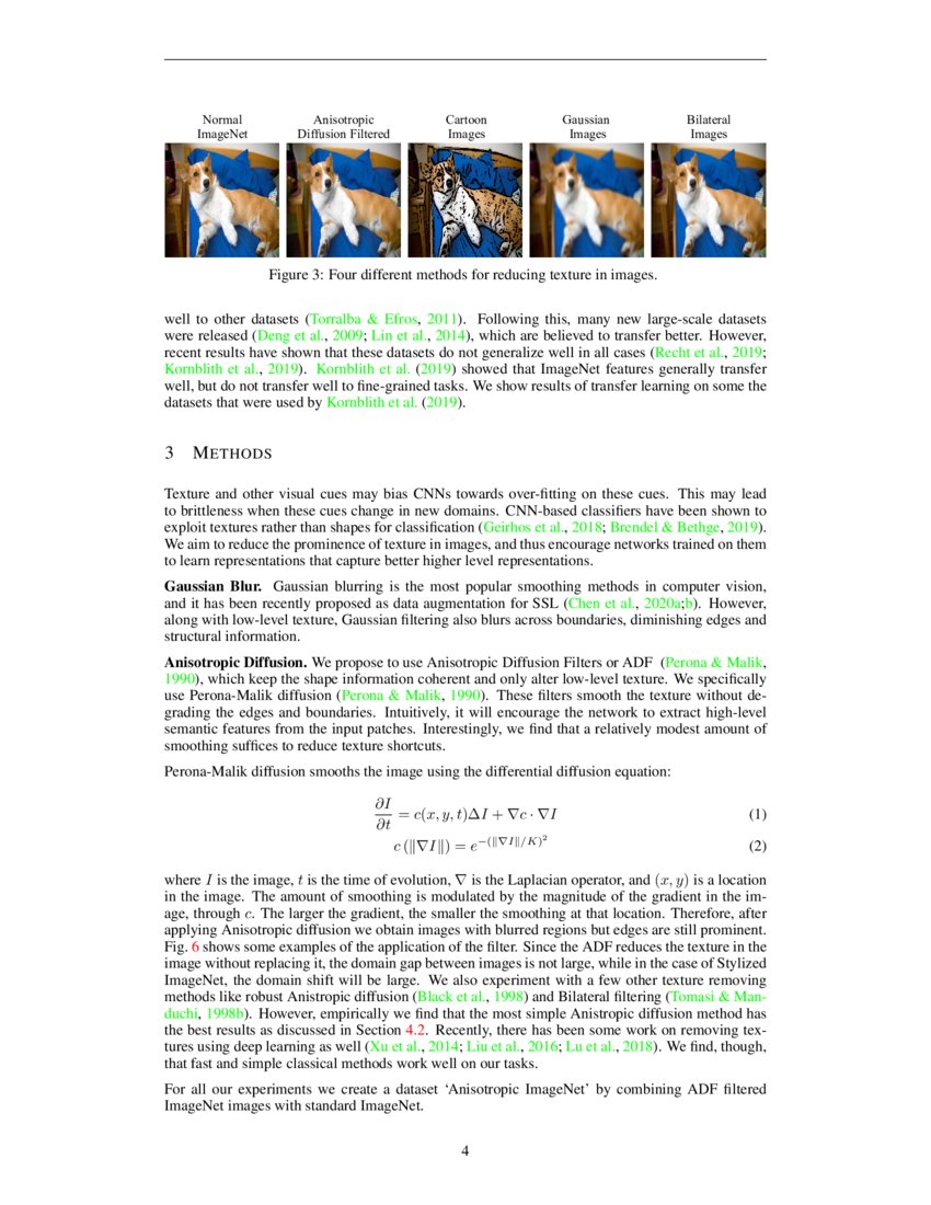 Learning Visual Representations for Transfer Learning by Suppressing Texture | DeepAI