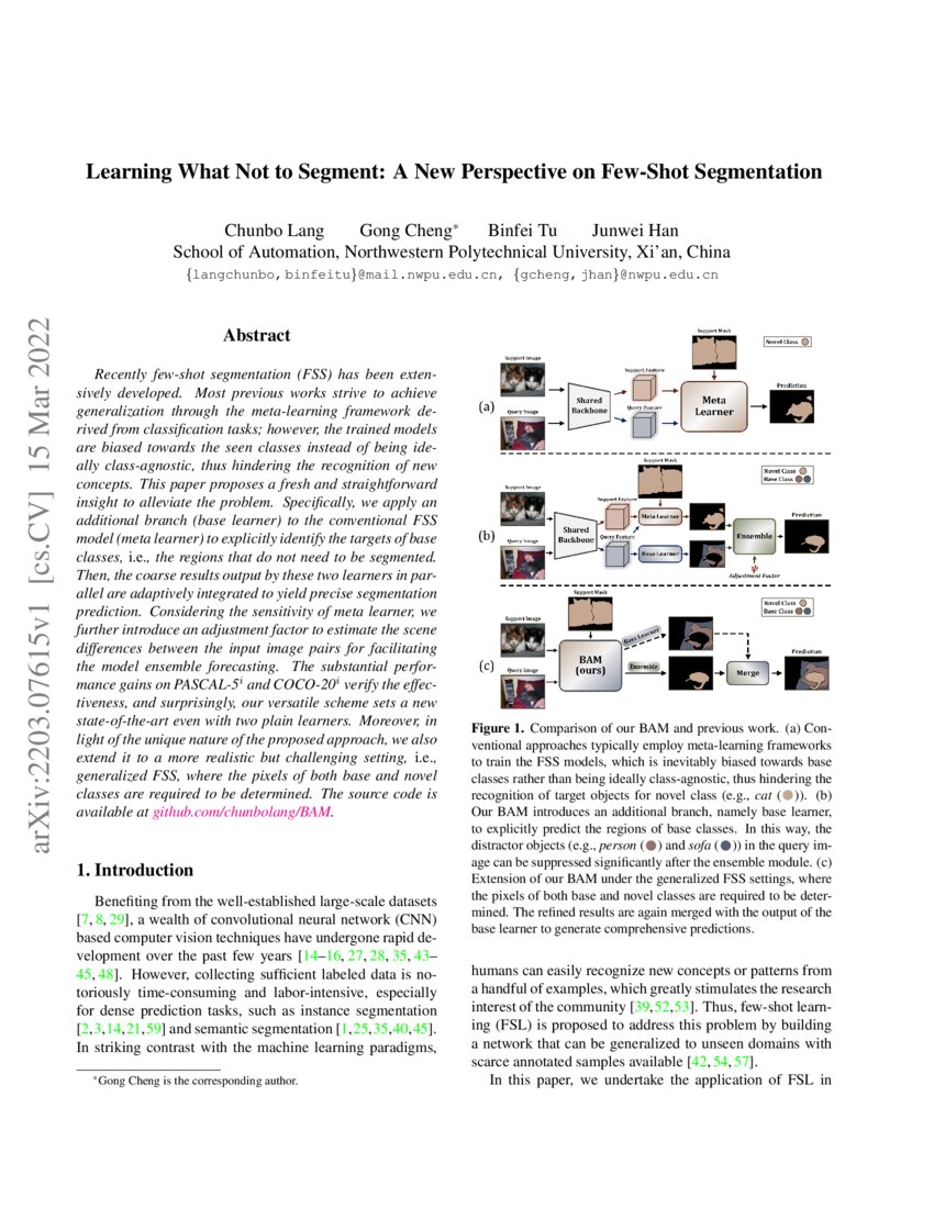 Learning What Not to Segment: A New Perspective on Few-Shot ...