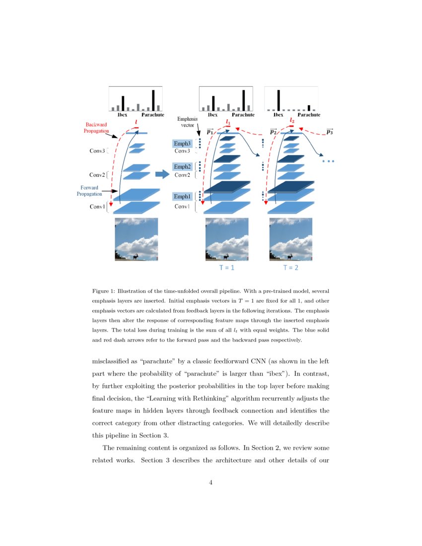 Learning With Rethinking Recurrently Improving Convolutional Neural Networks Through Feedback