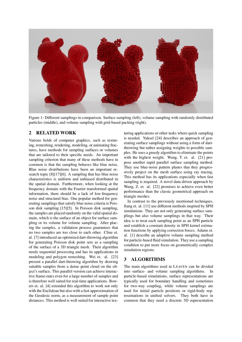 LEAVEN – Lightweight Surface and Volume Mesh Sampling Application for Particle-based Simulations ...