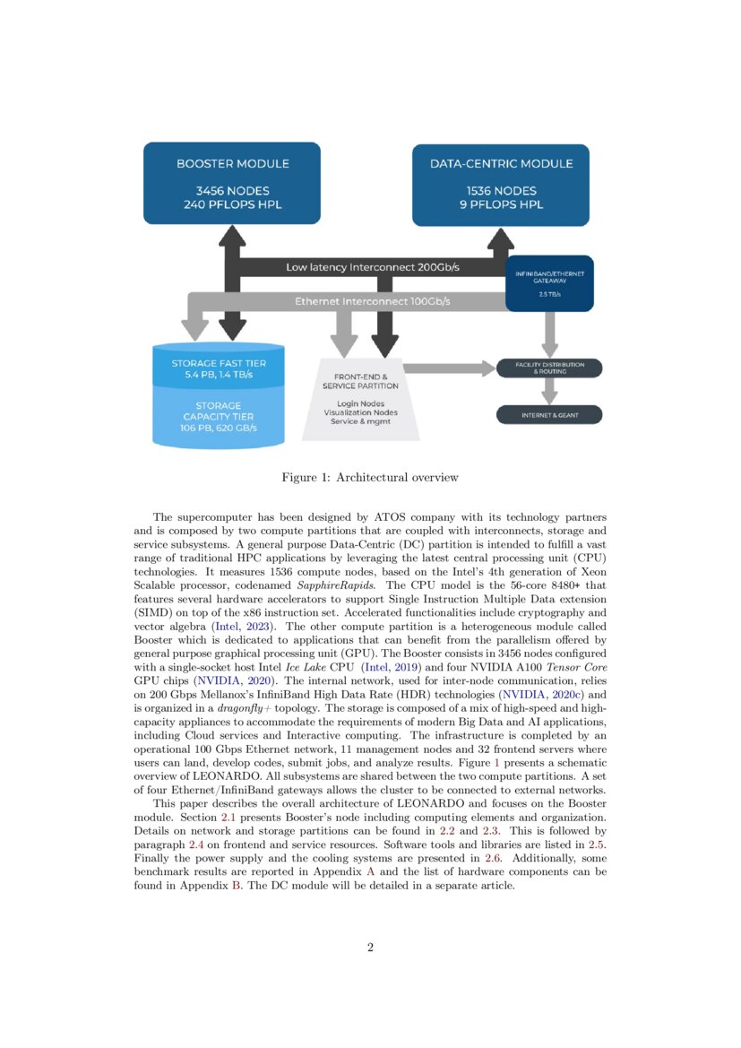 LEONARDO: A Pan-European Pre-Exascale Supercomputer for HPC and AI ...
