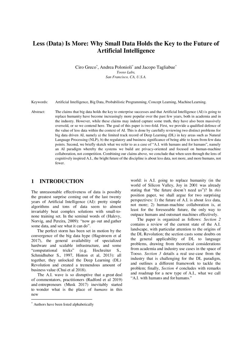 Less (Data) Is More: Why Small Data Holds the Key to the Future of ...