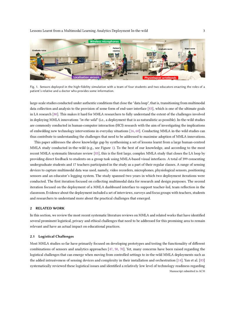 Lessons Learnt From A Multimodal Learning Analytics Deployment In The Wild Deepai 