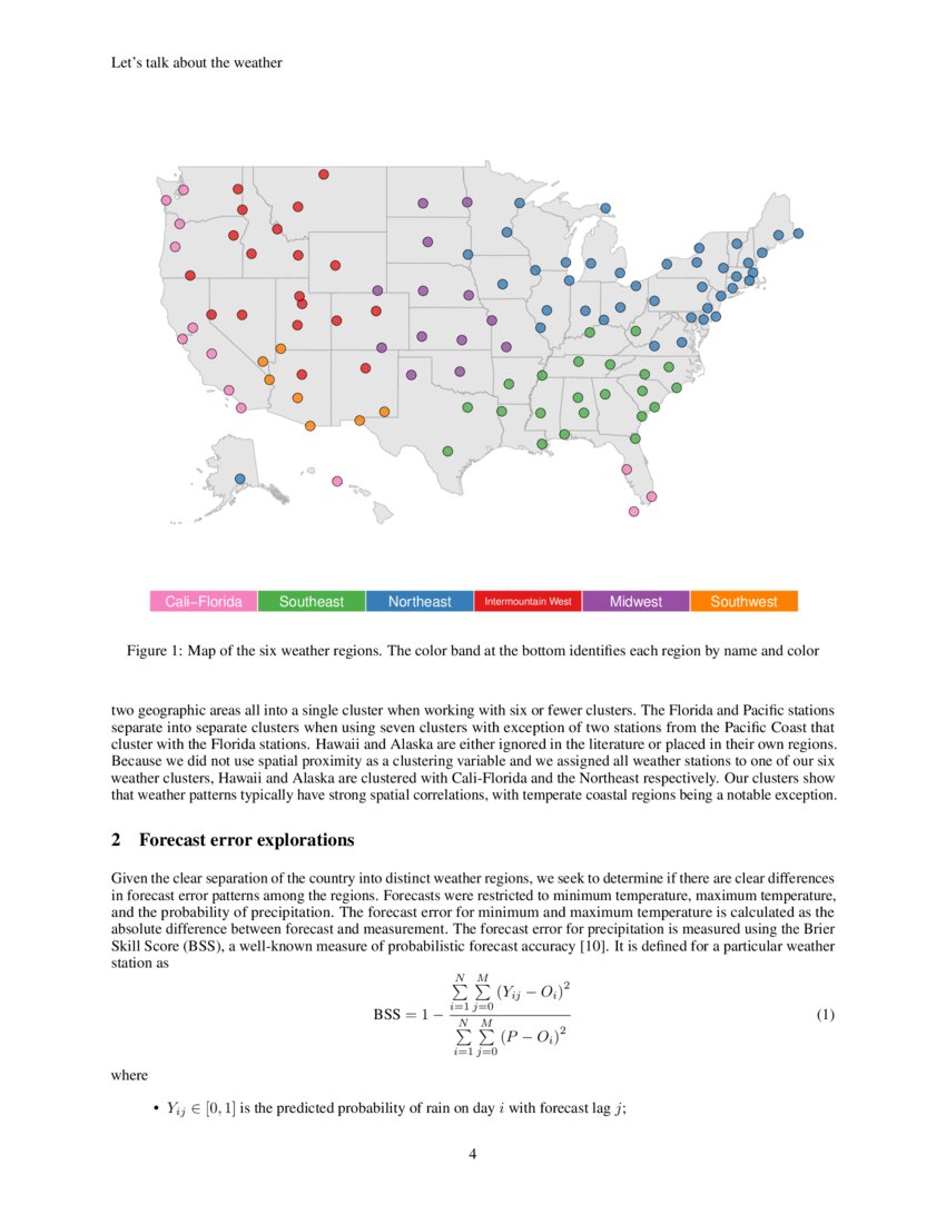 Let S Talk About The Weather A Cluster Based Approach To Weather