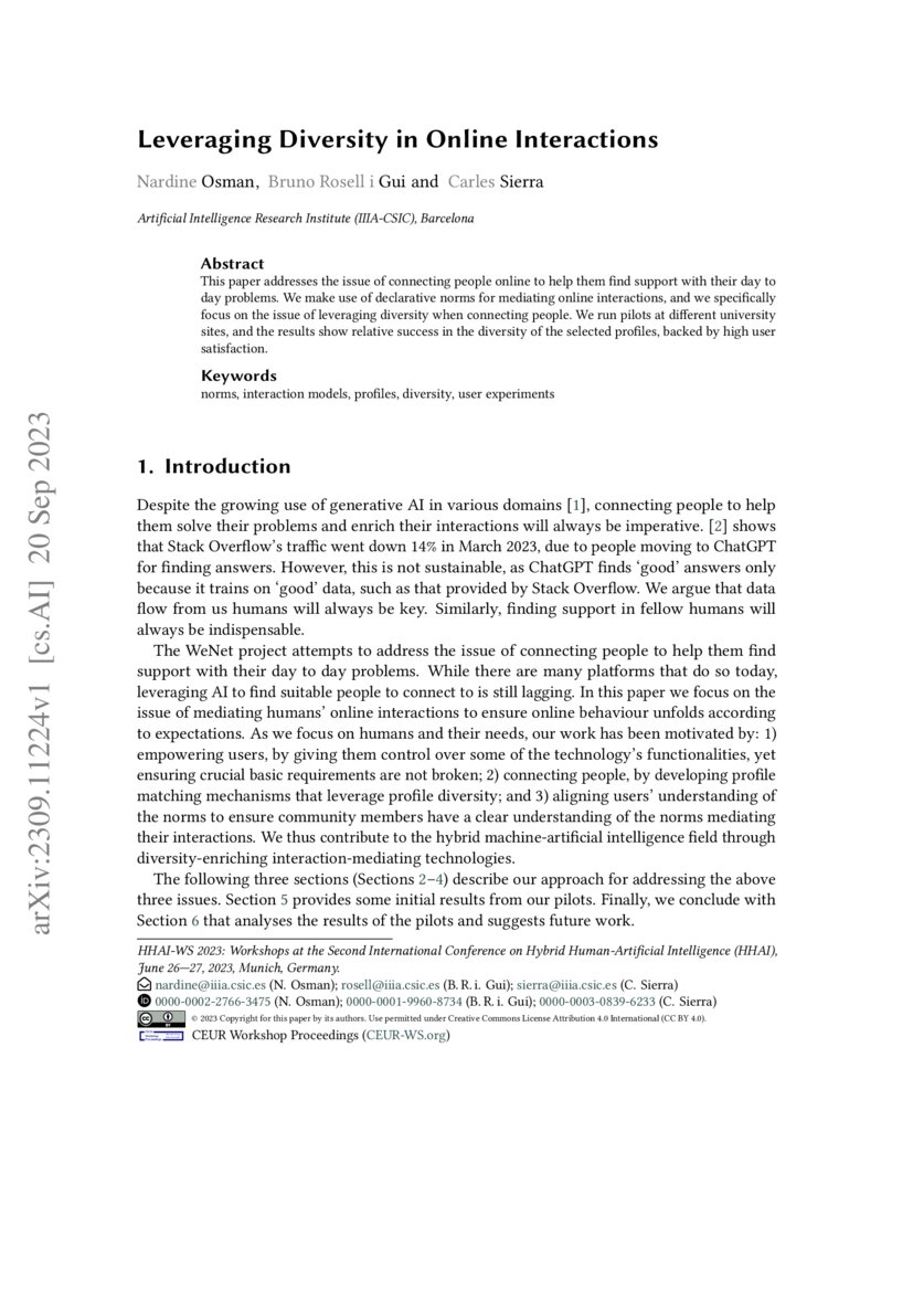 Leveraging Diversity in Online Interactions | DeepAI