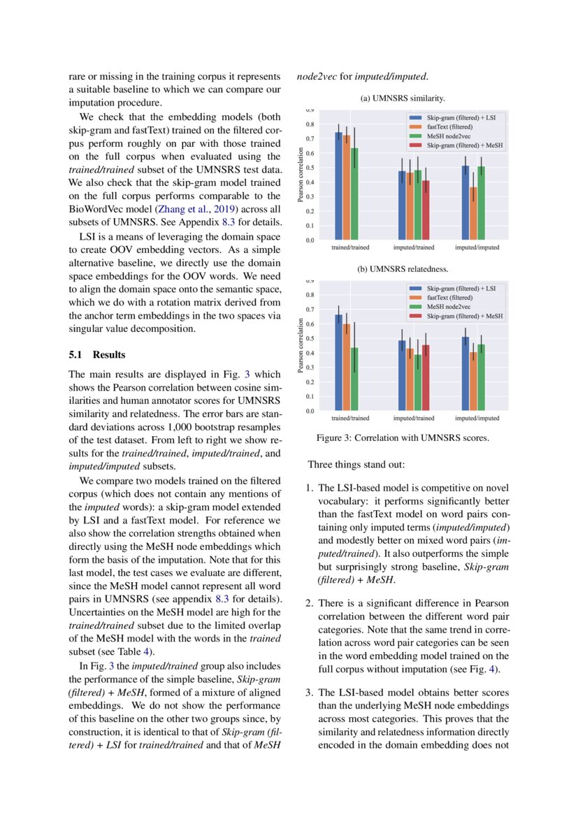 Leveraging Knowledge Graphs To Update Scientific Word Embeddings Using Latent Semantic