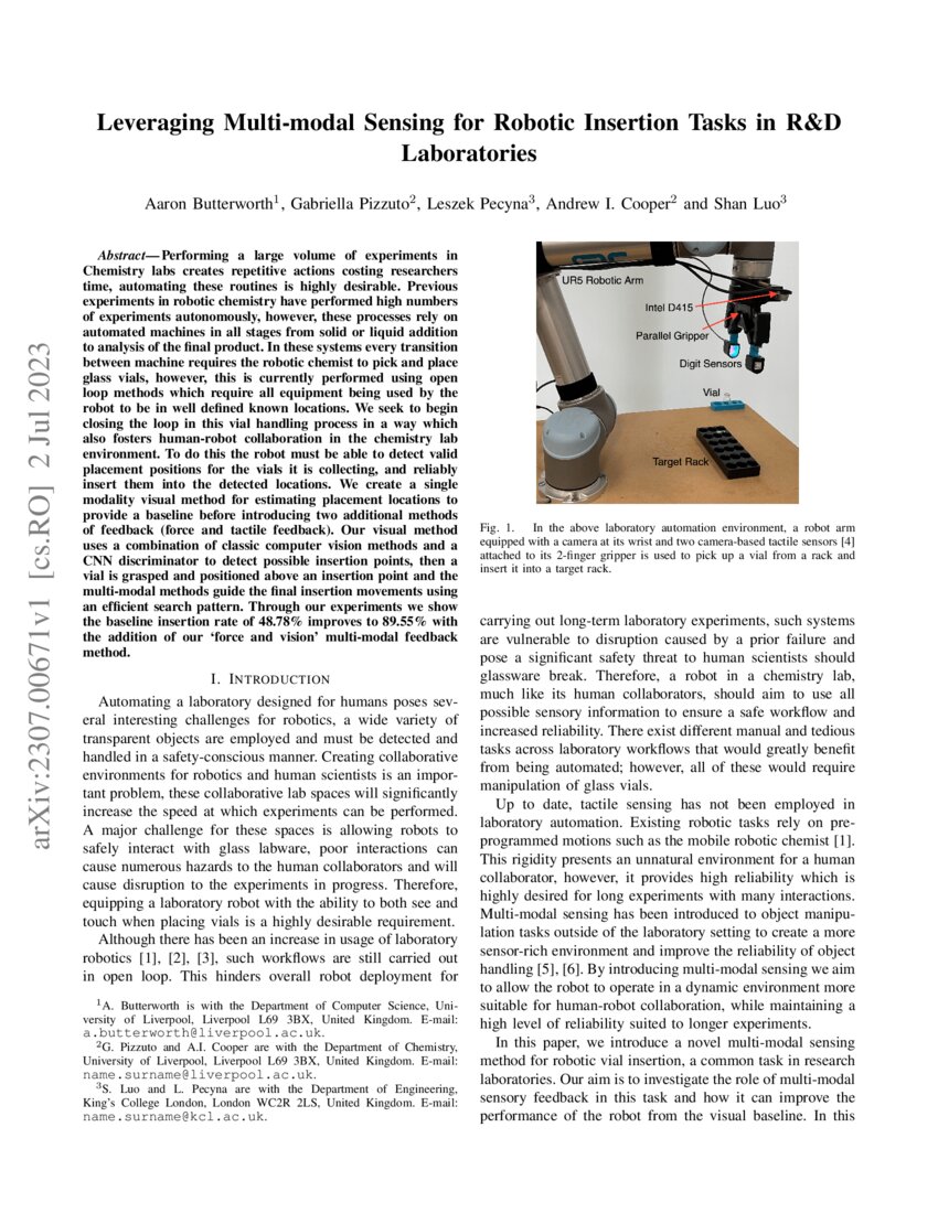 Leveraging Multi Modal Sensing For Robotic Insertion Tasks In R D