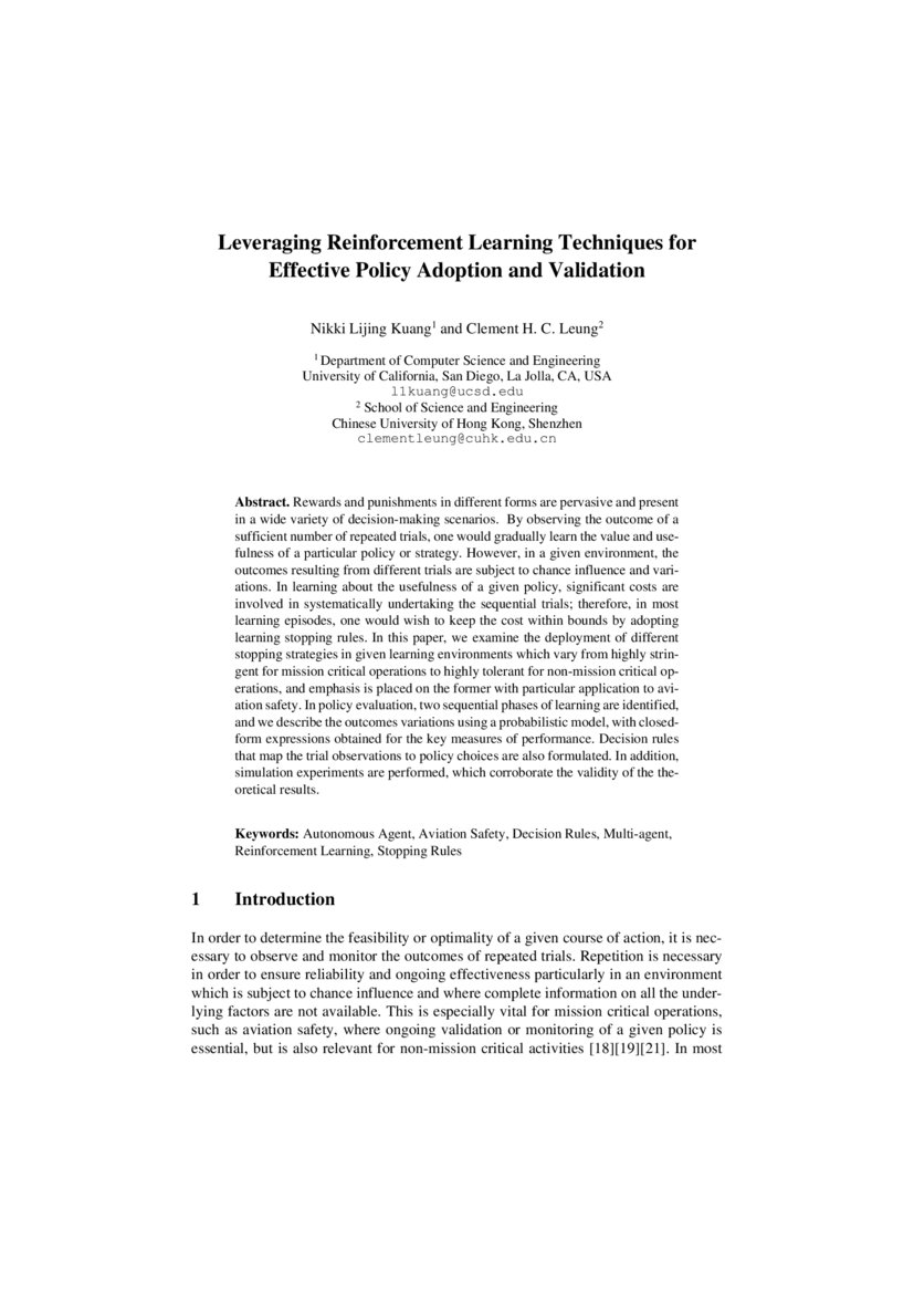 Leveraging Reinforcement Learning Techniques for Effective Policy ...