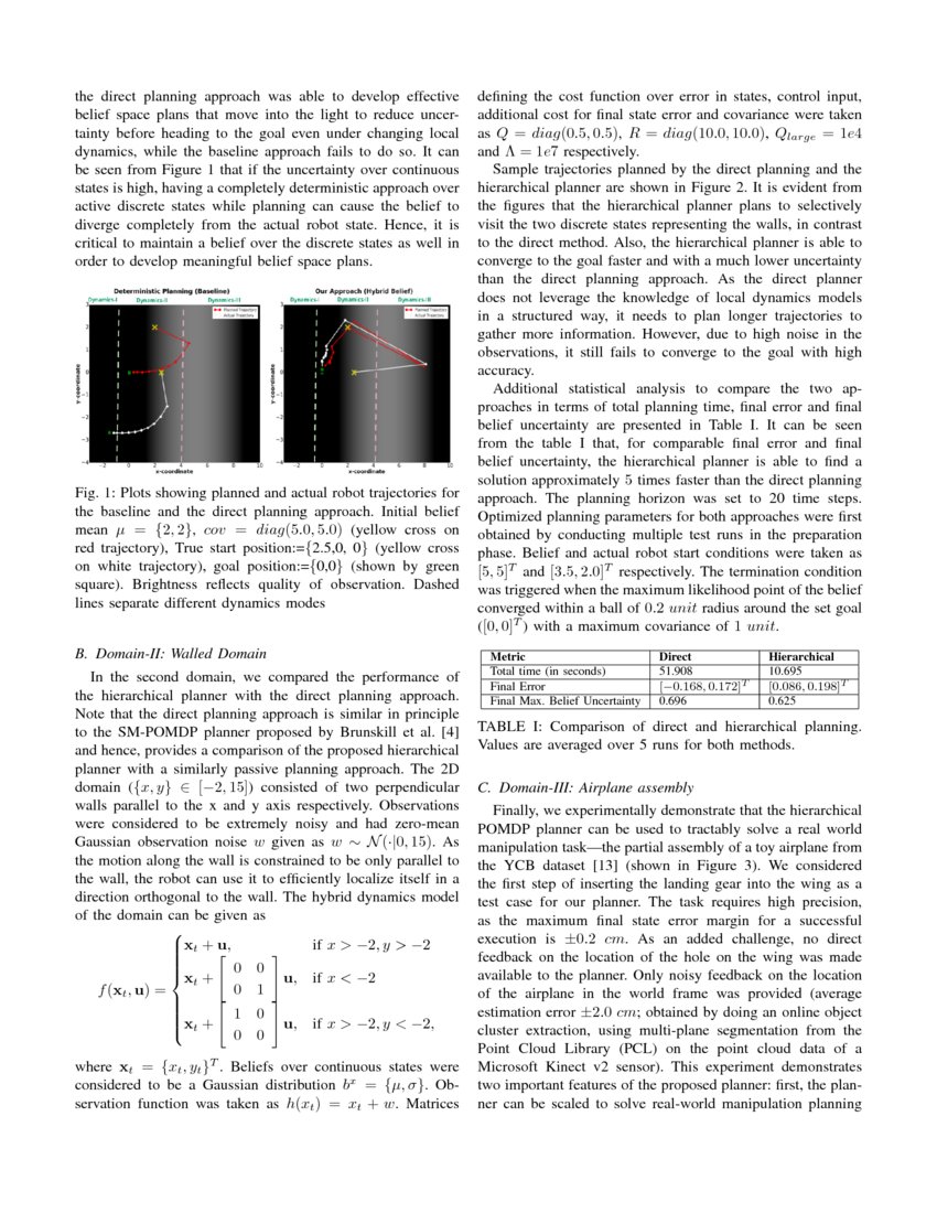 Leveraging Task Knowledge for Robot Motion Planning Under Uncertainty ...