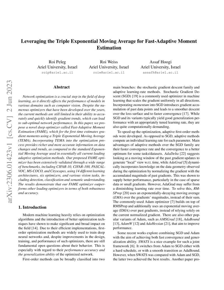 Leveraging the Triple Exponential Moving Average for Fast-Adaptive ...