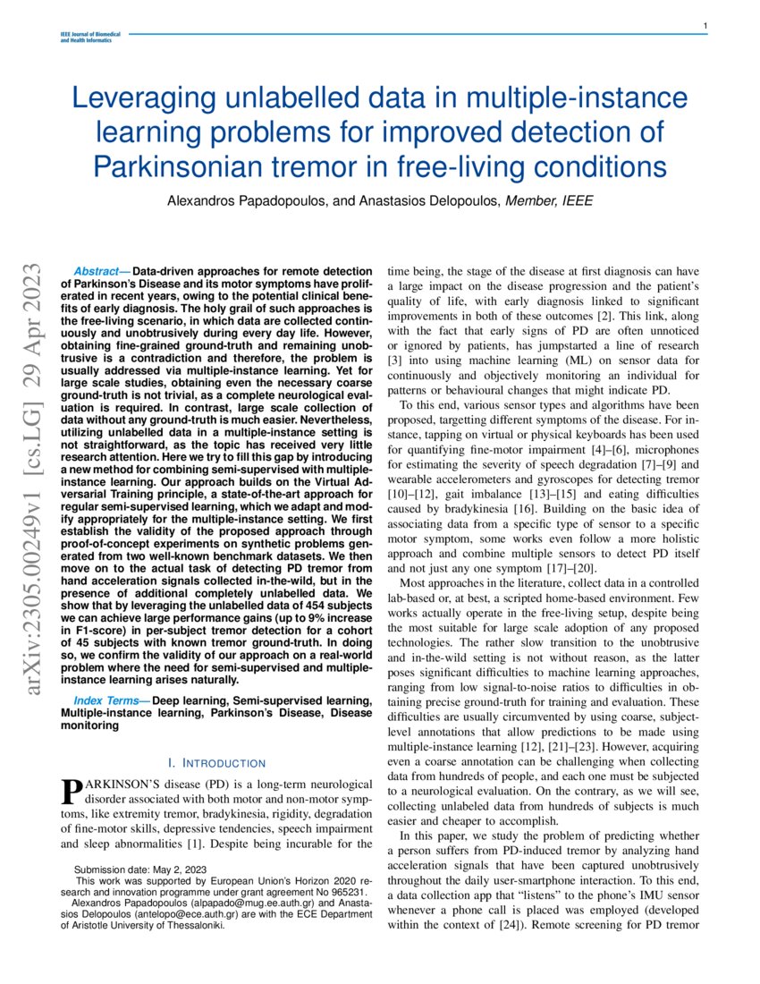 Leveraging Unlabelled Data In Multiple Instance Learning Problems For Improved Detection Of