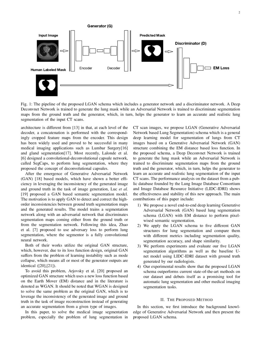 Lgan Lung Segmentation In Ct Scans Using Generative Adversarial Network Deepai
