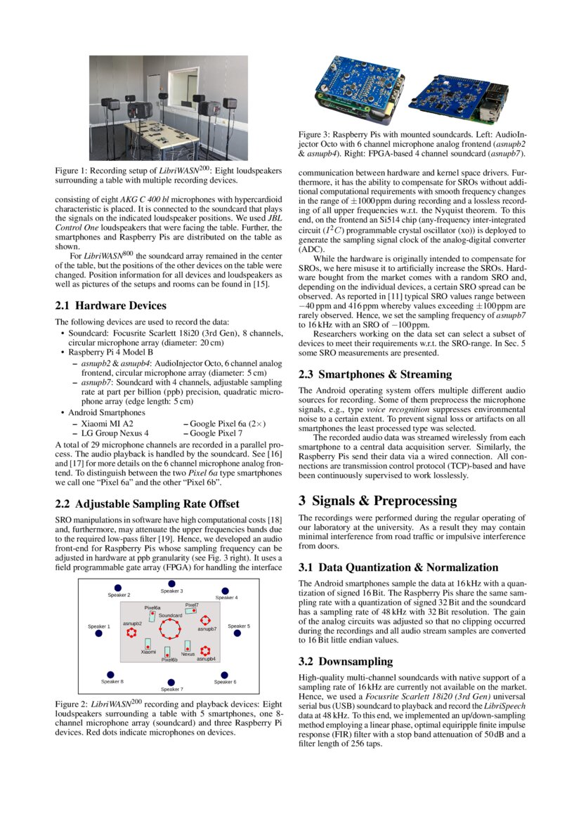 Libriwasn A Data Set For Meeting Separation Diarization And Recognition With Asynchronous