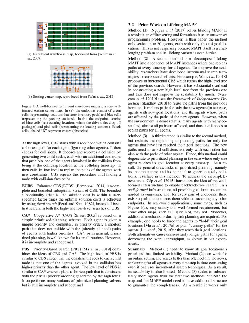 Lifelong Multi-Agent Path Finding in Large-Scale Warehouses | DeepAI